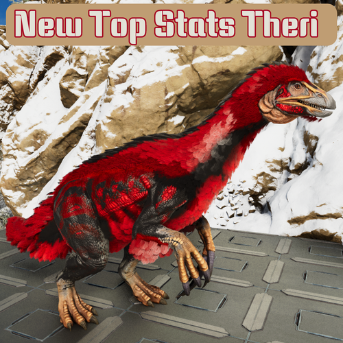 ARK Survival Ascended Deadpool Therizinosaurus (Theri) TOP STATS - PVE ...