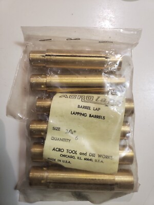Acro Lap 3/4" THROUGH HOLE BARREL REPLACEMENTS....NOS.....6 pack ...