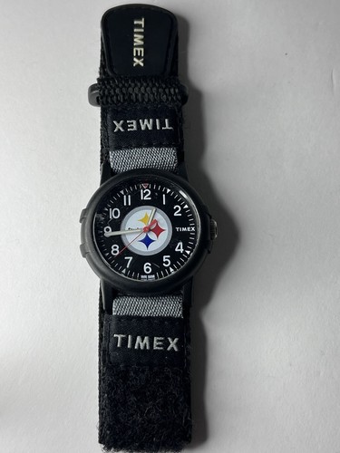 TIMEX Steelers Youth Watch With Adjustable Hook and Loop Band NFL ...