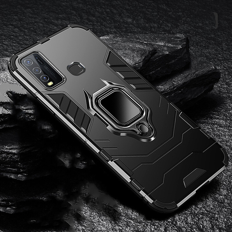For Vivo Y20 Y20S Y11S Y70 Y51 Y50 Y30 Y11 Armor Ring Holder Stand Case ...