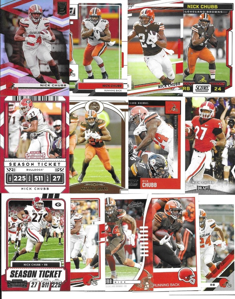 Lot of 25 Different Nick Chubb Cards Browns | eBay