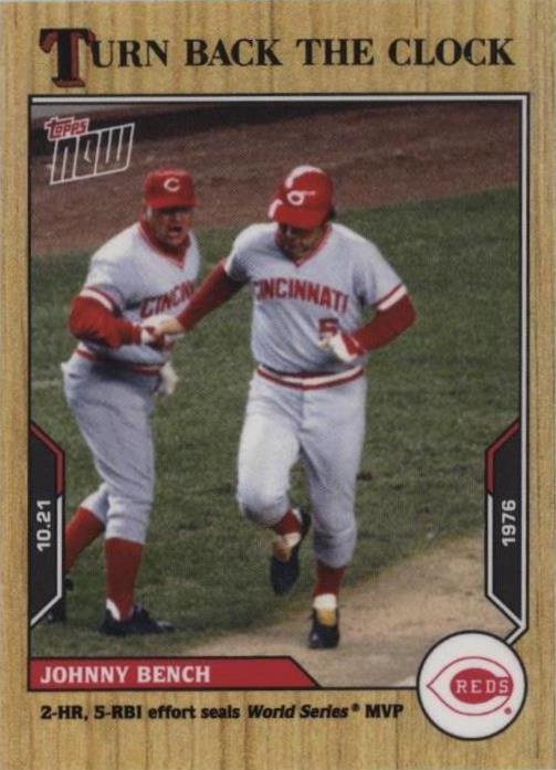 2021 Topps Now Turn Back the Clock - Johnny Bench #204 /287 for sale ...