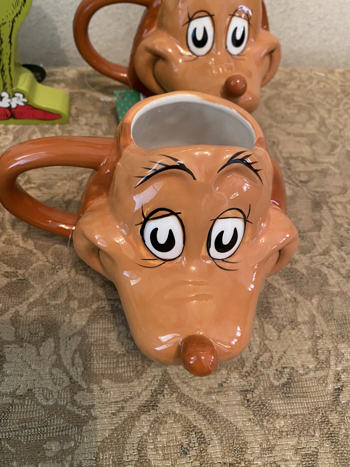 Dr. Seuss The Grinch Dog Max Ceramic Sculpted Coffee Mug Set of 4 Mugs ...