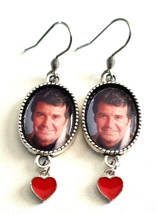 ***ACTOR - JAMES GARNER & RED HEART PENDANT EARRINGS - BRAND NEW ...