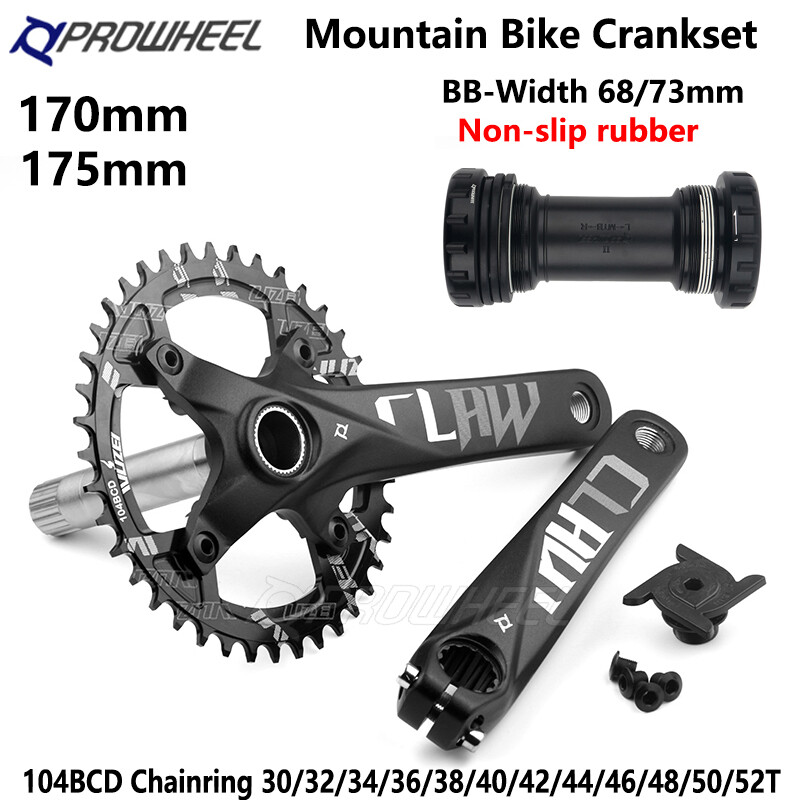 PROWHEEL 170/175MM Bike Crank WITH 30/32/34/36/38T 104BCD Chainring MTB ...