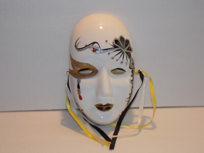 Angel's Touch Collection - White Porcelain Mask Decorated in Silver ...