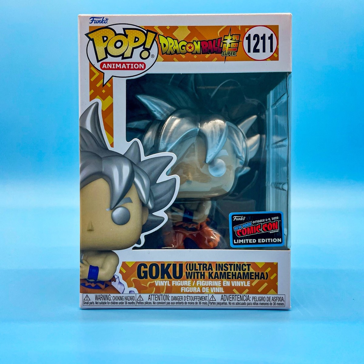 Goku Ultra Instinct Kamehameha Funko POP - 2022 NYCC Goku Ultra Instinct Kamehameha Funko POP - 2022 NYCC