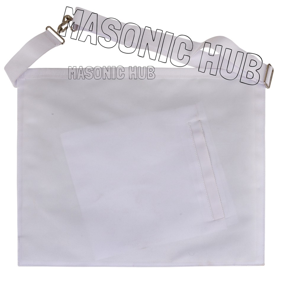 MASONIC CANDIDATE / ENTERED APPRENTICE FAUX LEATHER APRON ALL WHITE | eBay