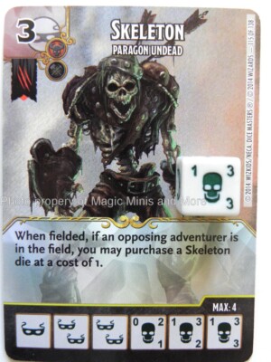 Battle for Faerun ~ SKELETON Paragon Undead #115 rare D&D Dice Masters ...