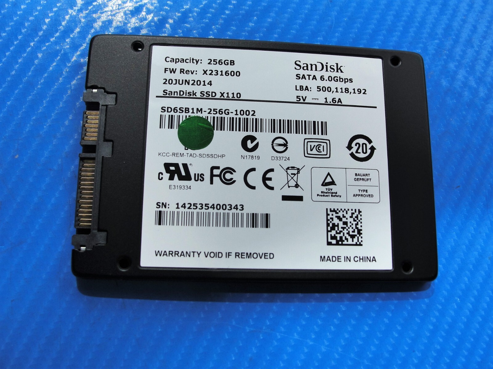 SanDisk X110 SD6SB1M-128G 128GB 2.5" SATA III Solid State Drive 728559 ...