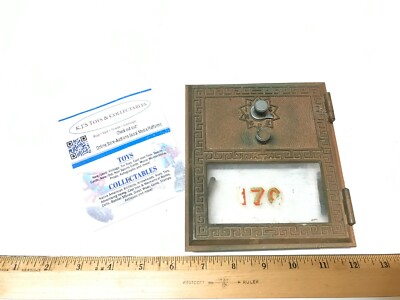 Vintage Antique US Post Office Brass PO Box Door Ranco Combination Lock ...