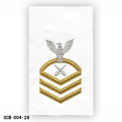 US Navy CPO E-7 Chief Petty Officer Gunner's Mate White Patch ~ USA | eBay