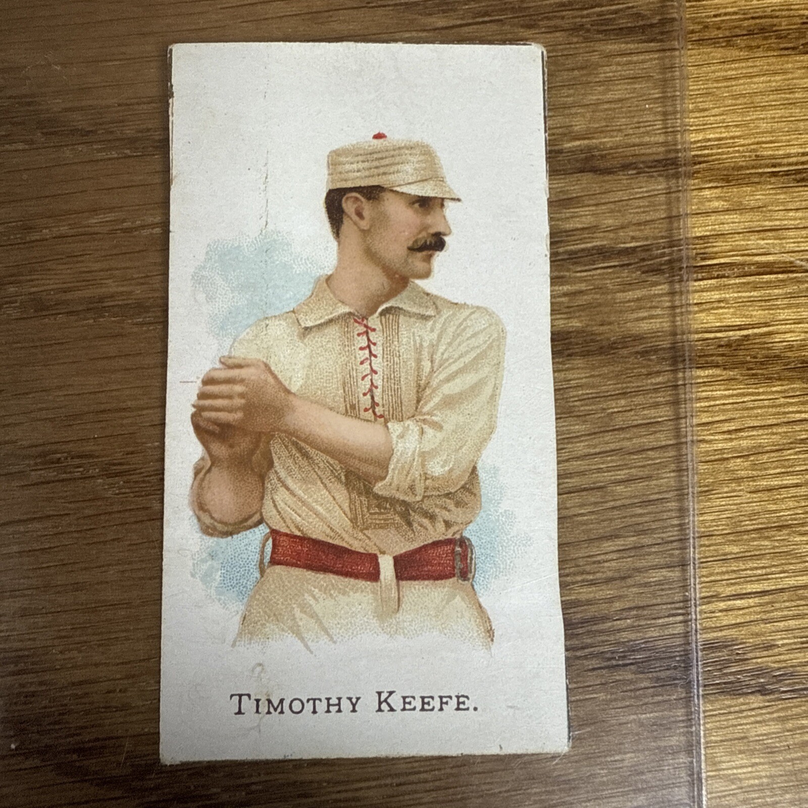 1887 Tim Keefe Allen & Ginter - Hand Cut Advertising Poster Card - Very ...