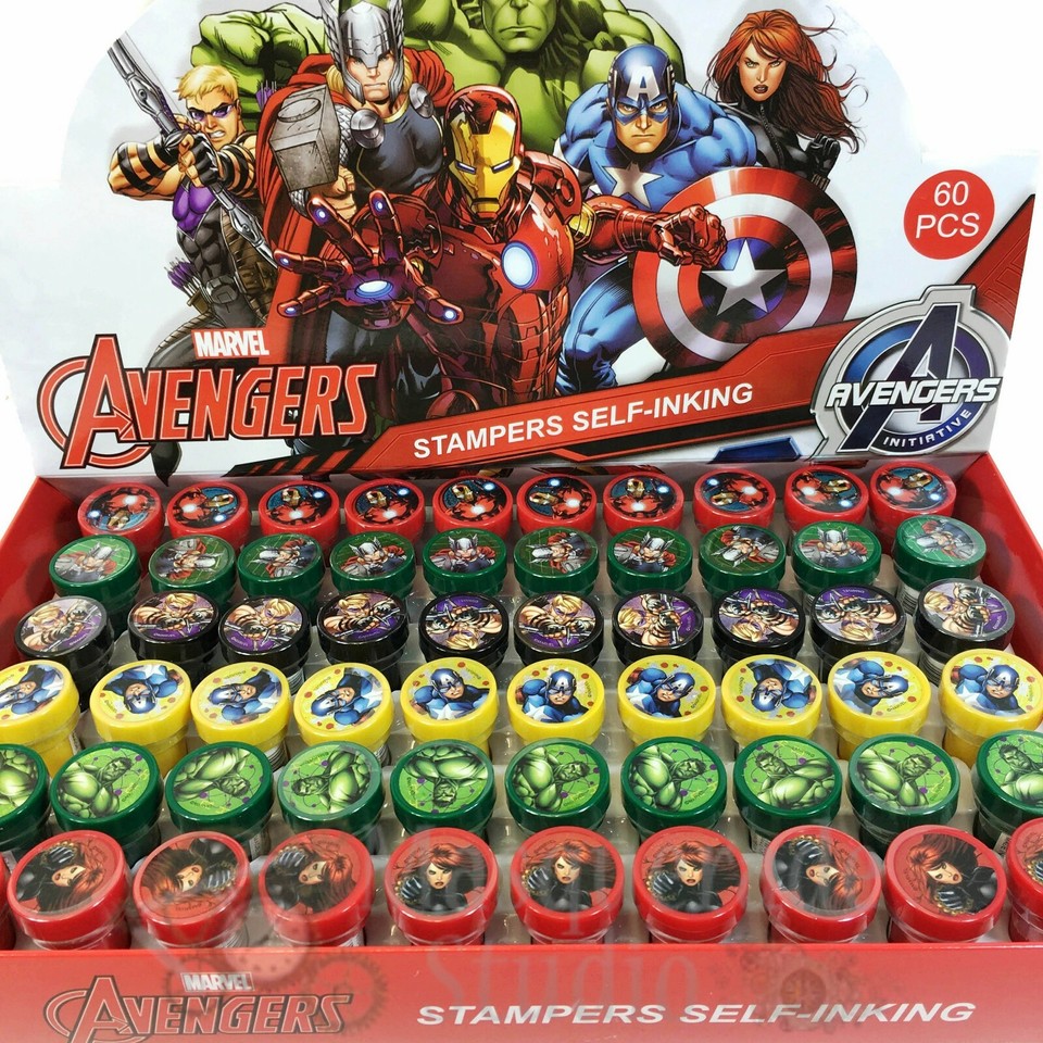 Disney Marvel DC Nickelodeon Self Inking Stamps for Kids 60pc Stampers ...
