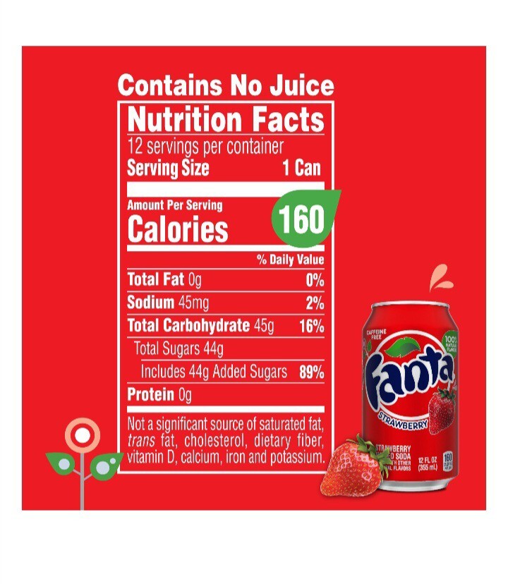 Fanta Strawberry Nutrition Facts