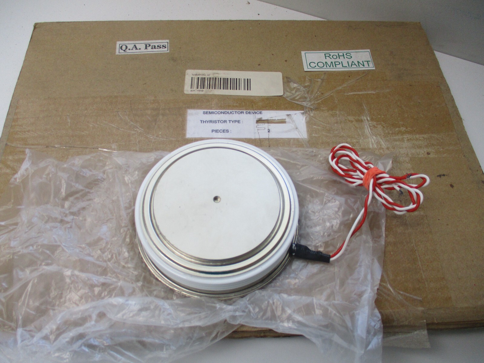 GENERAL ELECTRIC SEMICONDUCTOR THYRISTOR TYPE, 323A3371P21, SCR 77MM ...