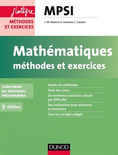 Mathematiques Methodes et Exercices MPSI - 3e ed. - Conforme au nouveau programm | eBay