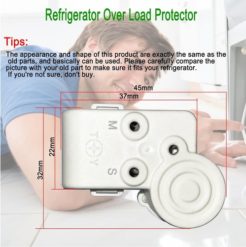 Refrigerator Freezer Compressor PTC Starter Relay, 4 Pins Over Load ...