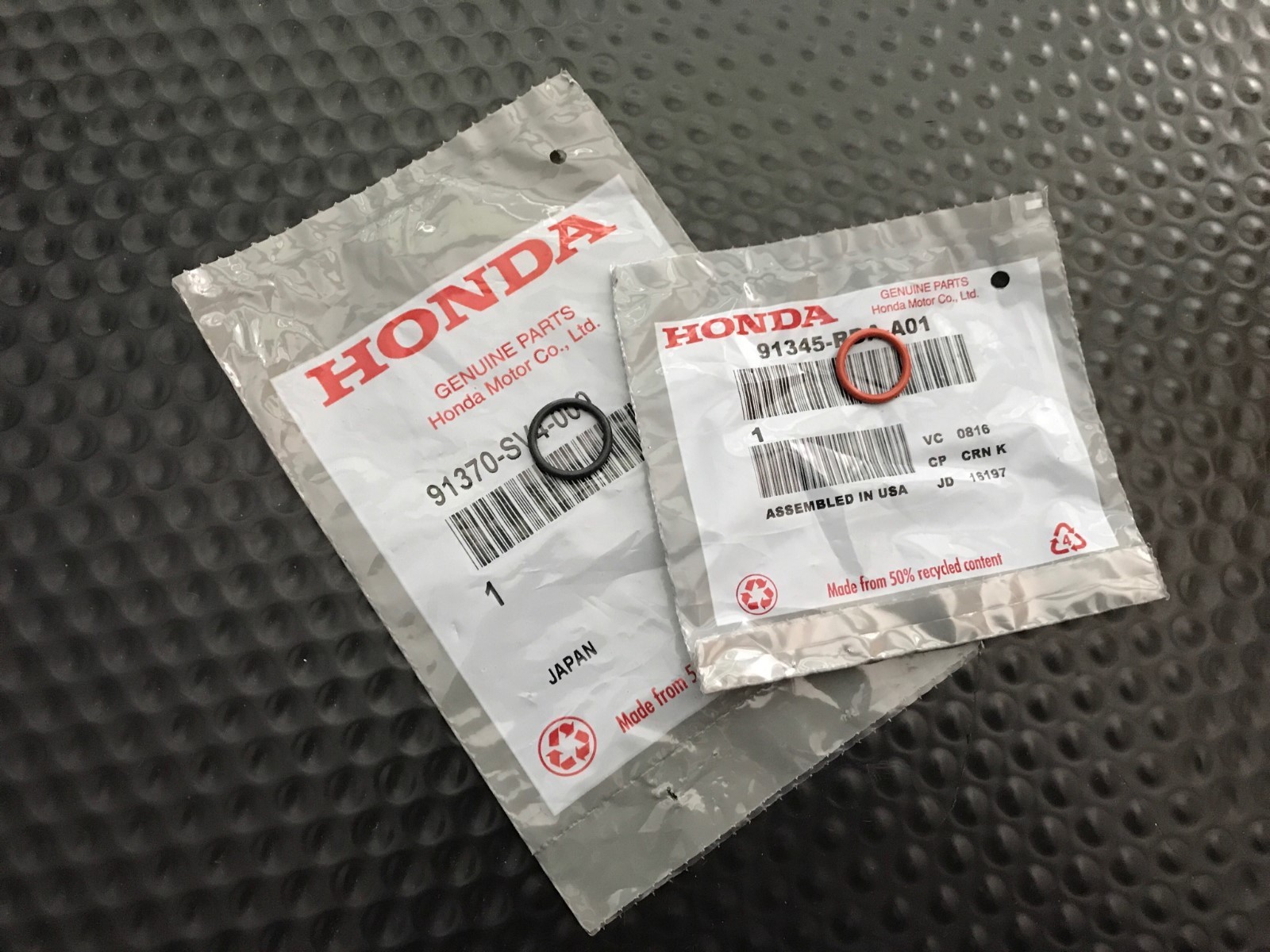GENUINE OEM HONDA ACURA POWER STEERING PUMP INLET & OUTLET O-RING SET ...