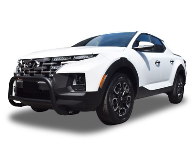 Fits 2022+ Hyundai Santa Cruz Front Black A-Bar Nudge Bar Bumper Guard ...
