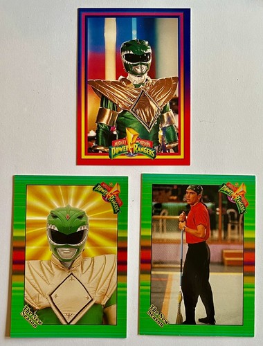 3 1994 Power Rangers TOMMY Green Ranger Trading Cards #37, #64, & #16 ...
