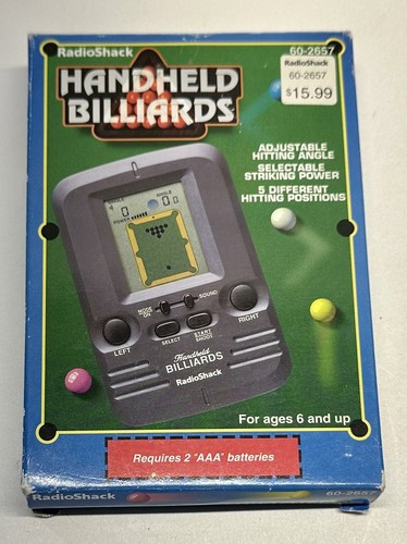 Vintage Radio Shack Hand Held Computer Game Billiards 60-2657 New in ...