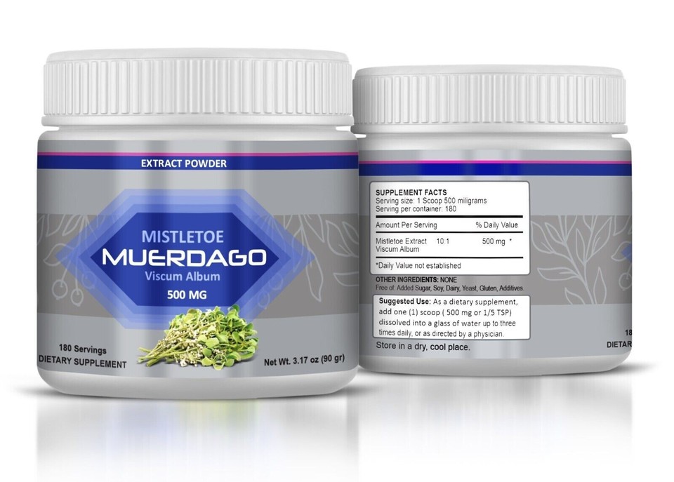 MUERDAGO ANTIOXIDANT SUPPORT 2 PACKS EXTRACT POWDER 160 SERVINGS VISCUM ...