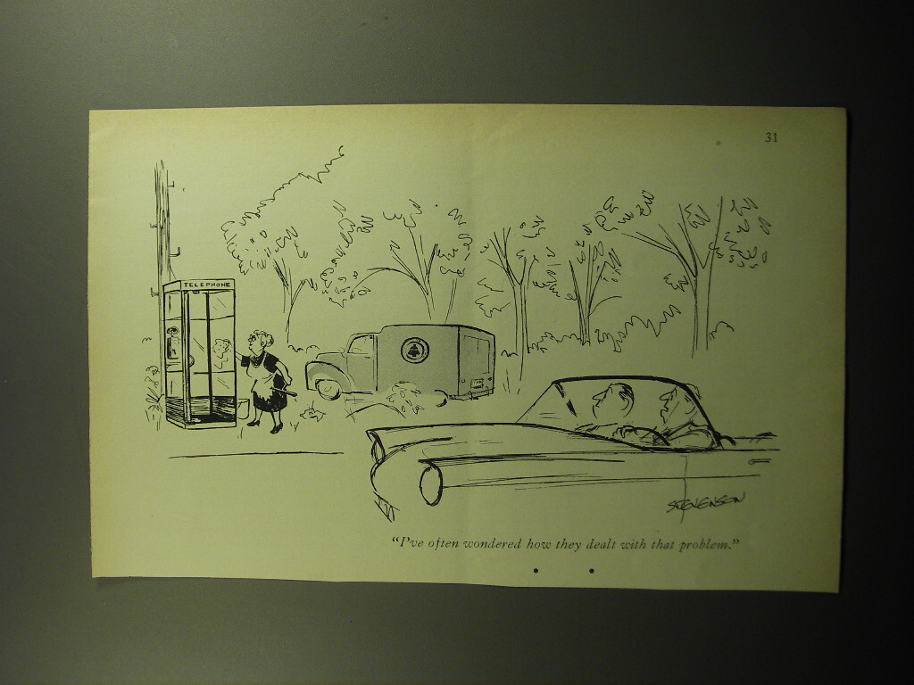 1958 Cartoon by James Stevenson - I've often wondered how they dealt ...