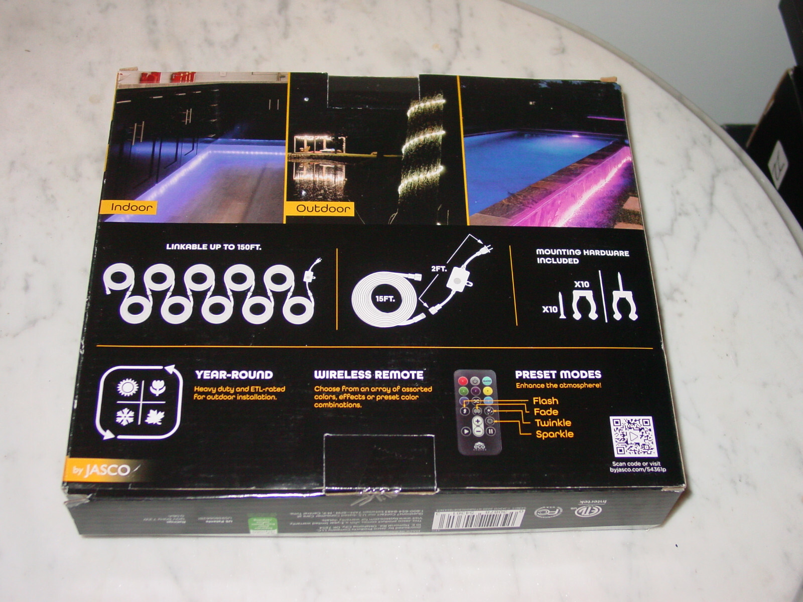 Eco-Scapes by Jasco Indoor & Outdoor LED Color-Changing 15' Rope Light ...