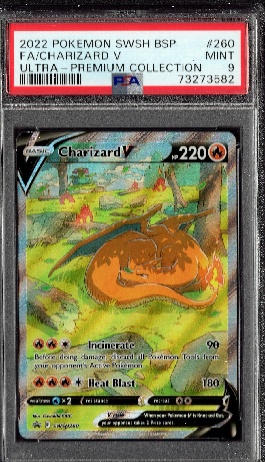 Pokemon Charizard UPC SWSH Promo PSA 9 Set SWSH260 V SWSH261 VMAX ...