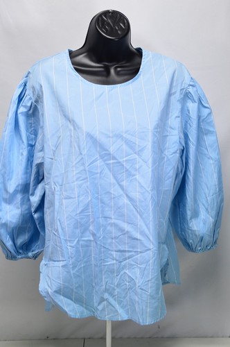 NWT Priory Blue & White Striped Blouse Medium/Large Cotton | eBay