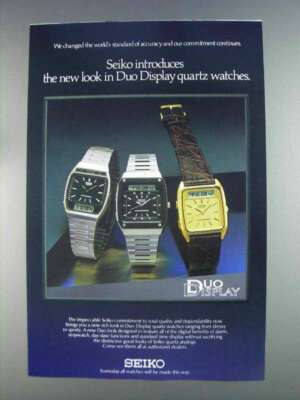 1980 Seiko Duo Display Quartz Watches Ad - New Look | eBay UK