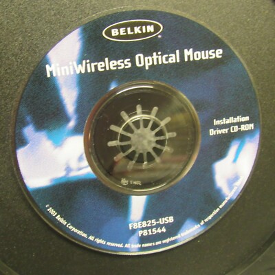 Belkin MiniWireless Optical Mouse Installation Driver CD-ROM Software ...