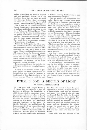 1922 Magazine Article * Ethel L. Coe A Disciple of Light by Jessica ...
