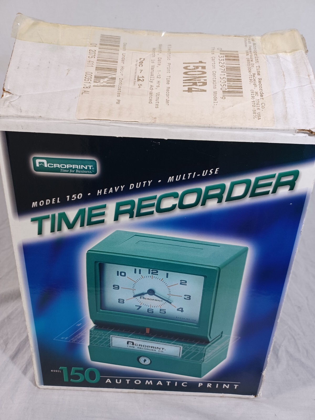 Acroprint 150AR3 Automatic Time Recorder Prints Month, Date, and Time w ...