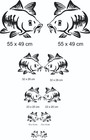 Carp fish stickers use on Van, Car, fishing box x2 Decal stickers left ...