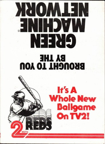 1982 Cincinnati Reds pocket schedule sponsored by WDTN 2 | eBay