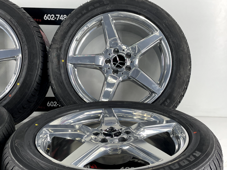 19' OEM MERCEDES WHEELS/RIMS CHROME FINISH SET OF 4 5X112MM rims only ...