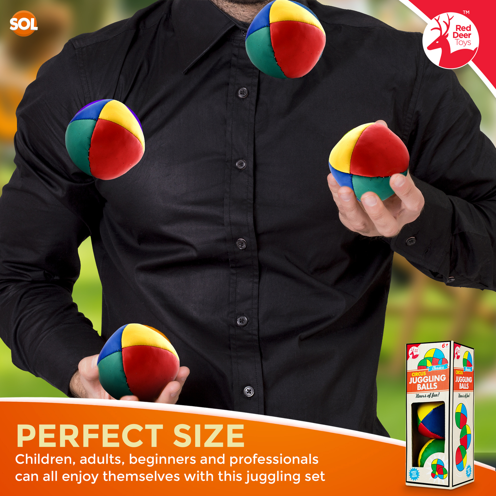9 Juggling Balls Professional Pro Learn to Juggle Coloured Set Circus ...