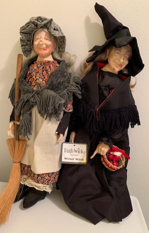 2 EFFANBEE 17" TALL WICKET WITCH (WICKED WITCH) COLLECTOR DOLLS BY ...