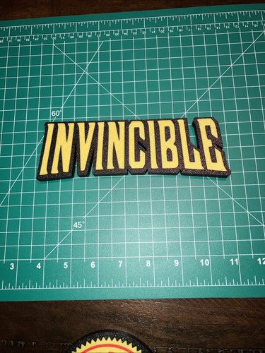 3D Printed Invincible Marvel Comics Studios Sign Logo Display 7”x2.5”x0 ...