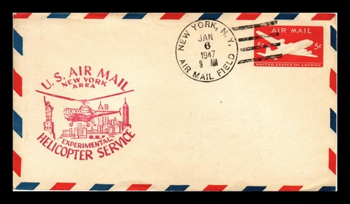 DR JIM STAMPS US COVER EXPERIMENTAL HELICOPTER AIR MAIL NEW YORK NEW ...