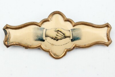 1892 Whitehead & Hoag Co Fraternal Handshake Pin | eBay