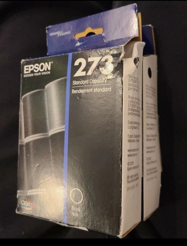 Genuine Epson 273 Black Ink Cartridges 2 pack in Original Bulk ...