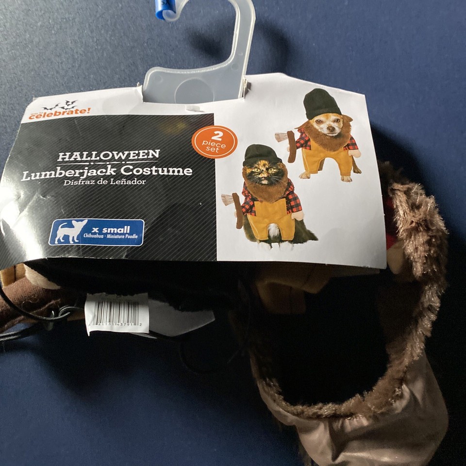 Size XS X Small Lumberjack Halloween Costume for Pet Halloween New | eBay