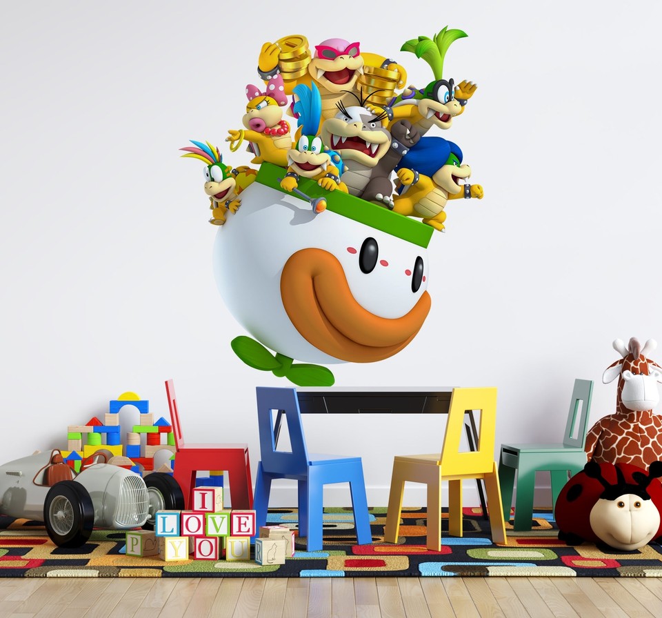 Bowser Koopalings Super Mario Bros Wall Decal Sticker Kids Home Decor ...