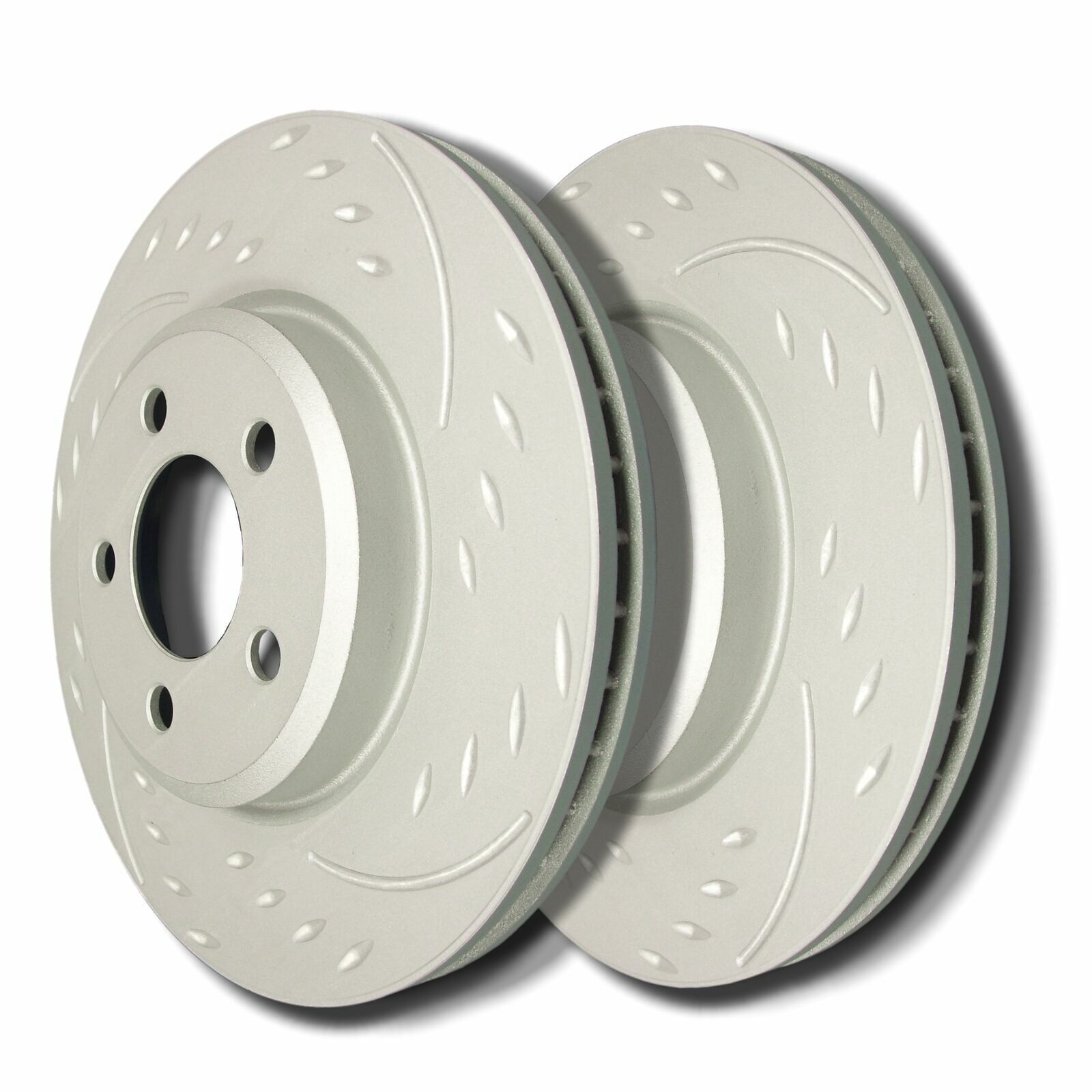 SP Performance D26-366 Diamond Slot Brake Rotors ZRC Coating L/R Pr ...
