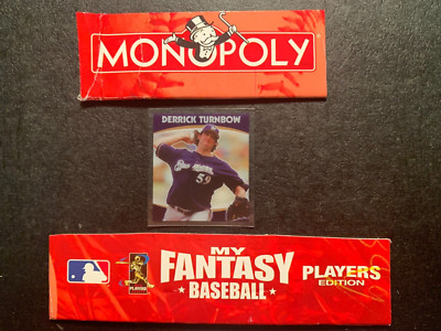 Monopoly MY Fantasy Baseball DERRICK TURNBOW Static Cling Label 2007 ...