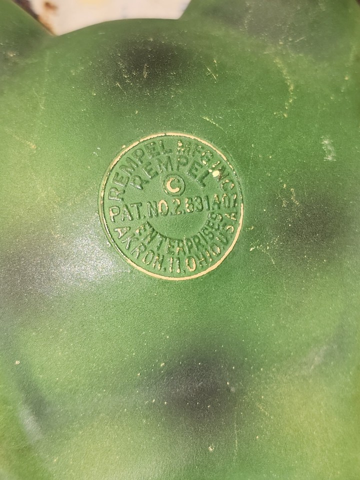 VINTAGE REMPEL CROAKER THE FROG 10" TALL BRIGHT ORIGINAL COLORS RUBBER ...