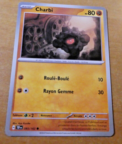 POKEMON CARD CARTE CHARBI 093/162 EV05 TEF Forces Temporelles FR NM ...